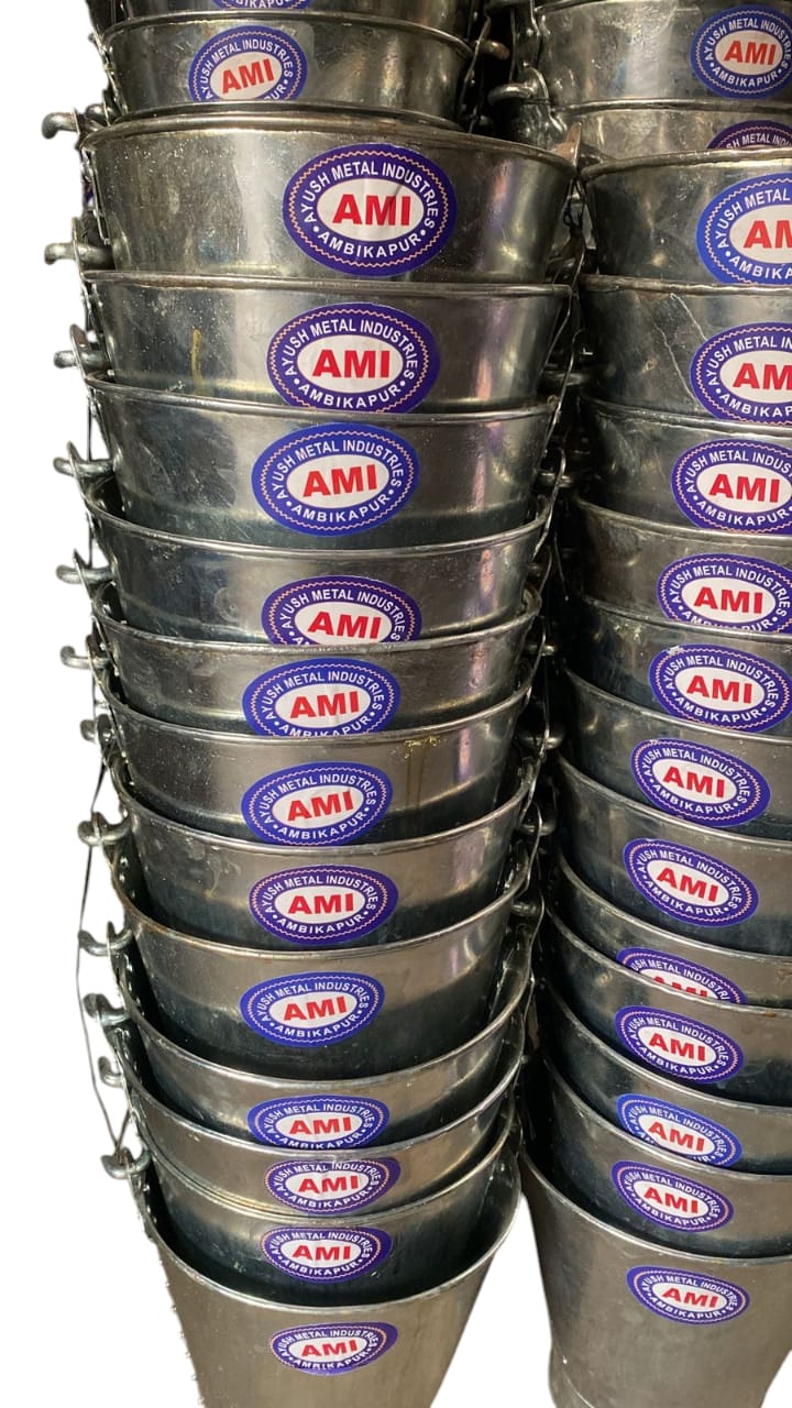 BUCKET GI 12" AMI(12pc) - RV HARDWAREWALA